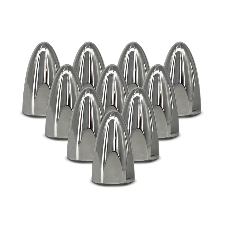 DDC Wheels Billet Bullet Polished Lug Covers (40 Count) for Forged Whe ...
